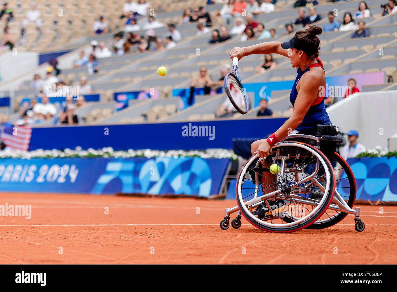 Paris 2024 Paralympic wheelchair tennis event, 31.08.24 in Paris. Dana ...