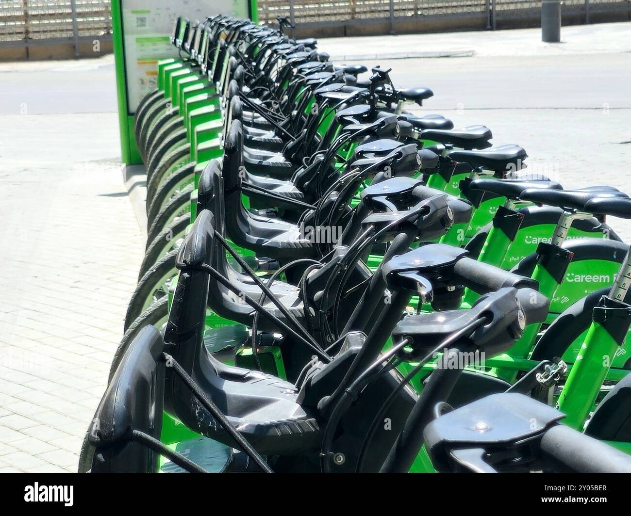 Medina, Saudi Arabia, June 26 2024: Careem Bike your way, to take a ...