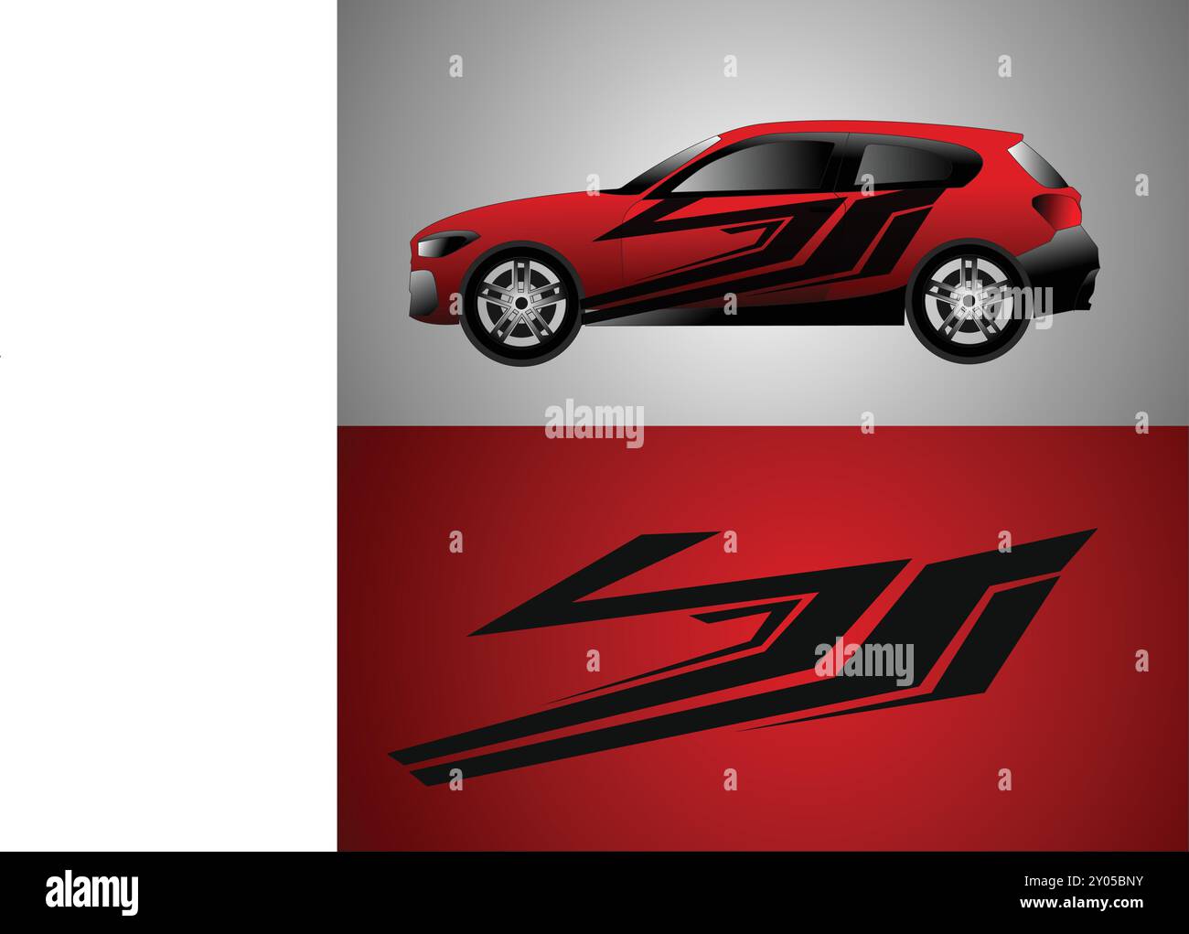car wrap decal design vector. vinyl car decals. modern car decals Stock ...