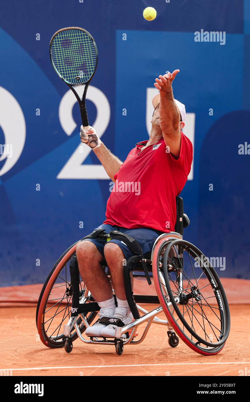 Paris 2024 Paralympic wheelchair tennis event, 31.08.24 in Paris. David ...