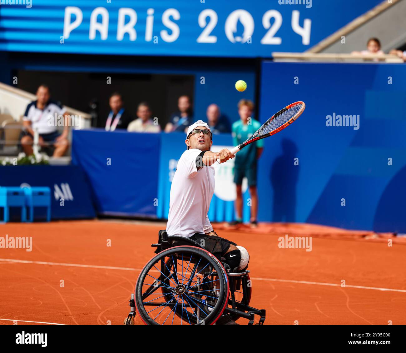 Paris 2024 Paralympic wheelchair tennis event, 31.08.24 in Paris. Guy ...