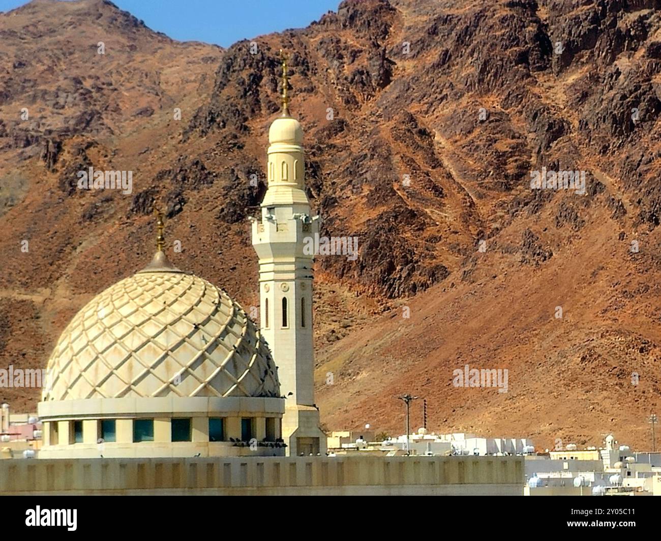 Mount Uhud, a mountain north of Medina, the site of the second battle ...