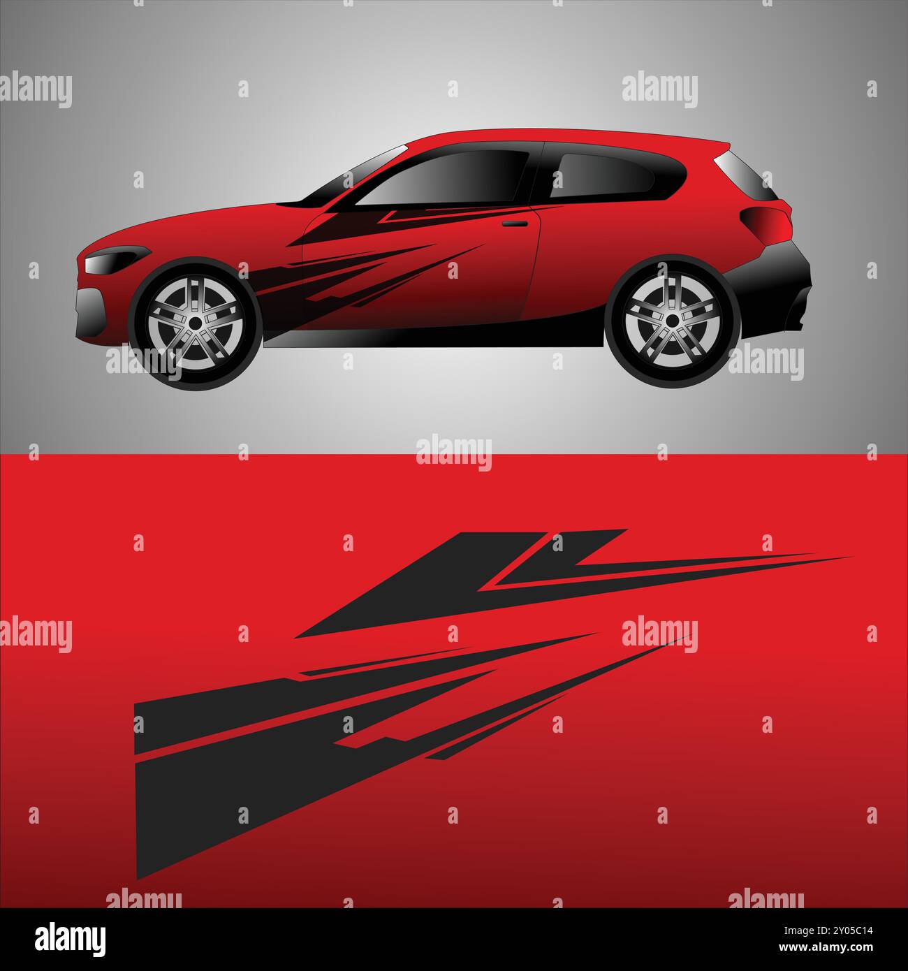 car wrap decal design vector. vinyl car decals. modern car decals Stock ...
