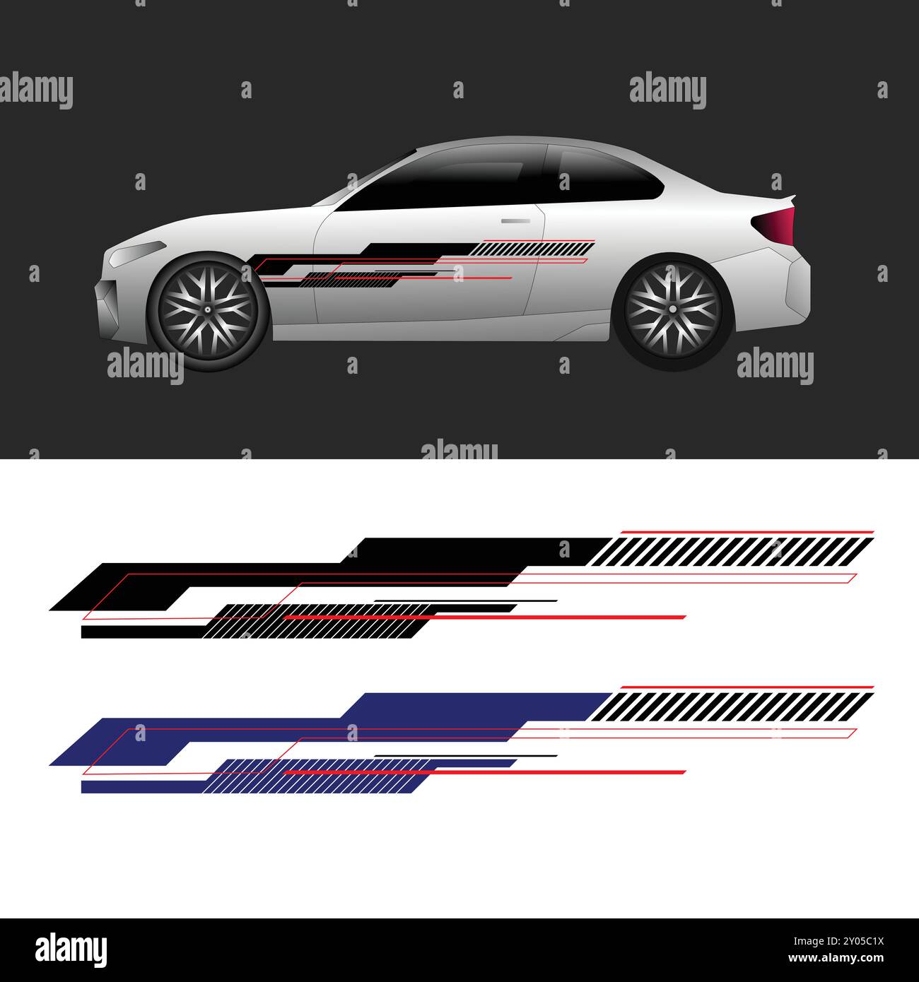 vector car decal background. car body wrap decal. modern car decals ...