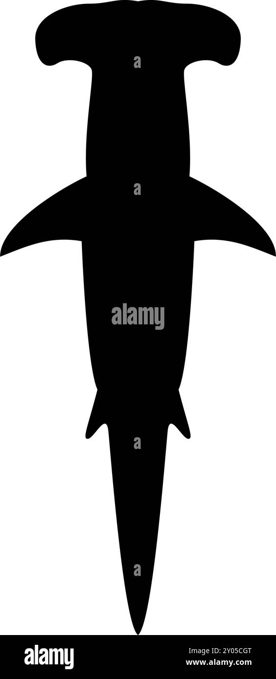 Shark hammer head icon black color vector illustration image flat style ...