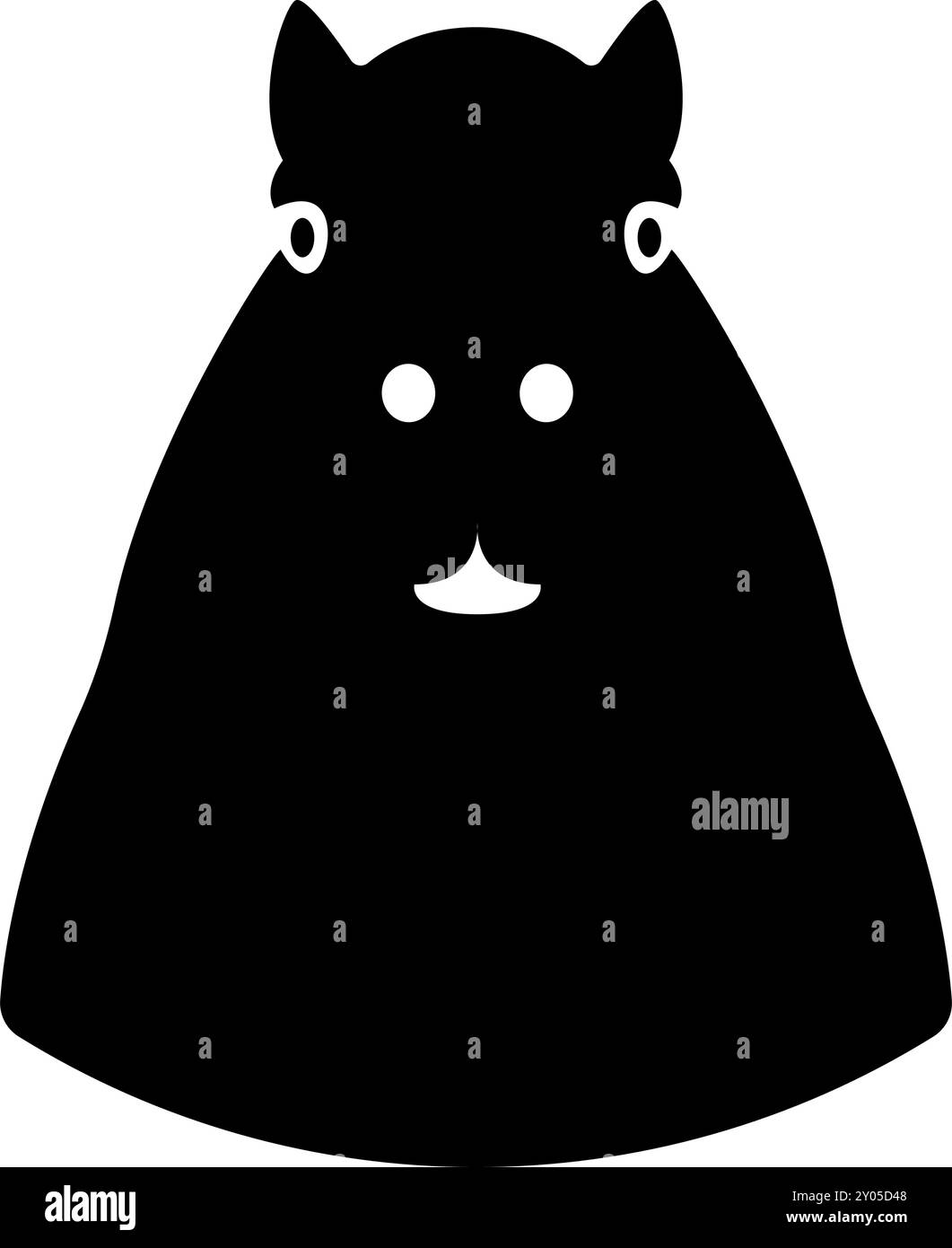 Capybara head icon black color vector illustration image flat style ...