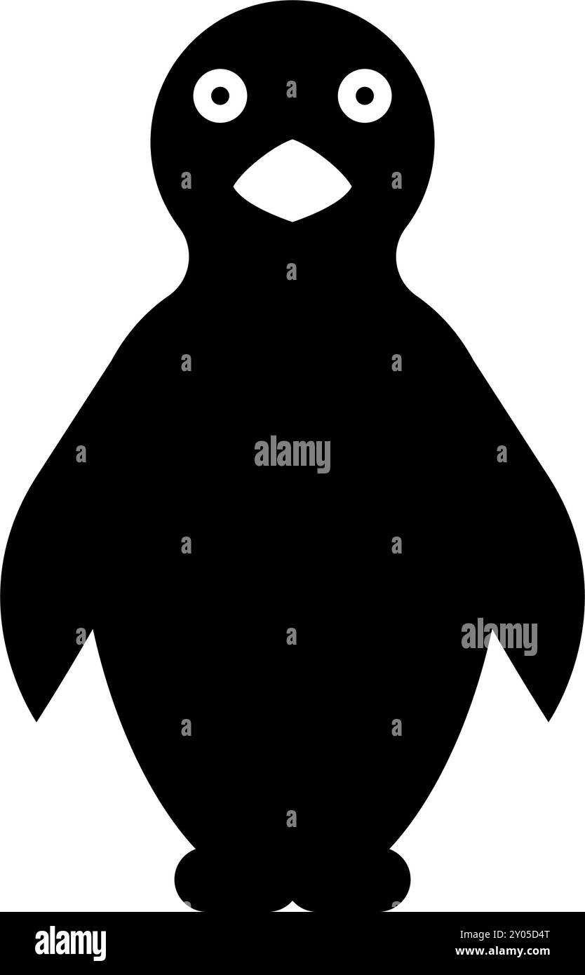 Penguin icon black color vector illustration image flat style simple ...