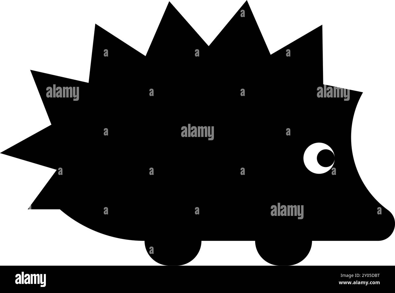 Cute hedgehog icon black color vector illustration image flat style ...