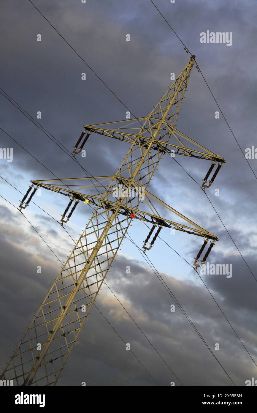 Transmission line tower Stock Photo - Alamy