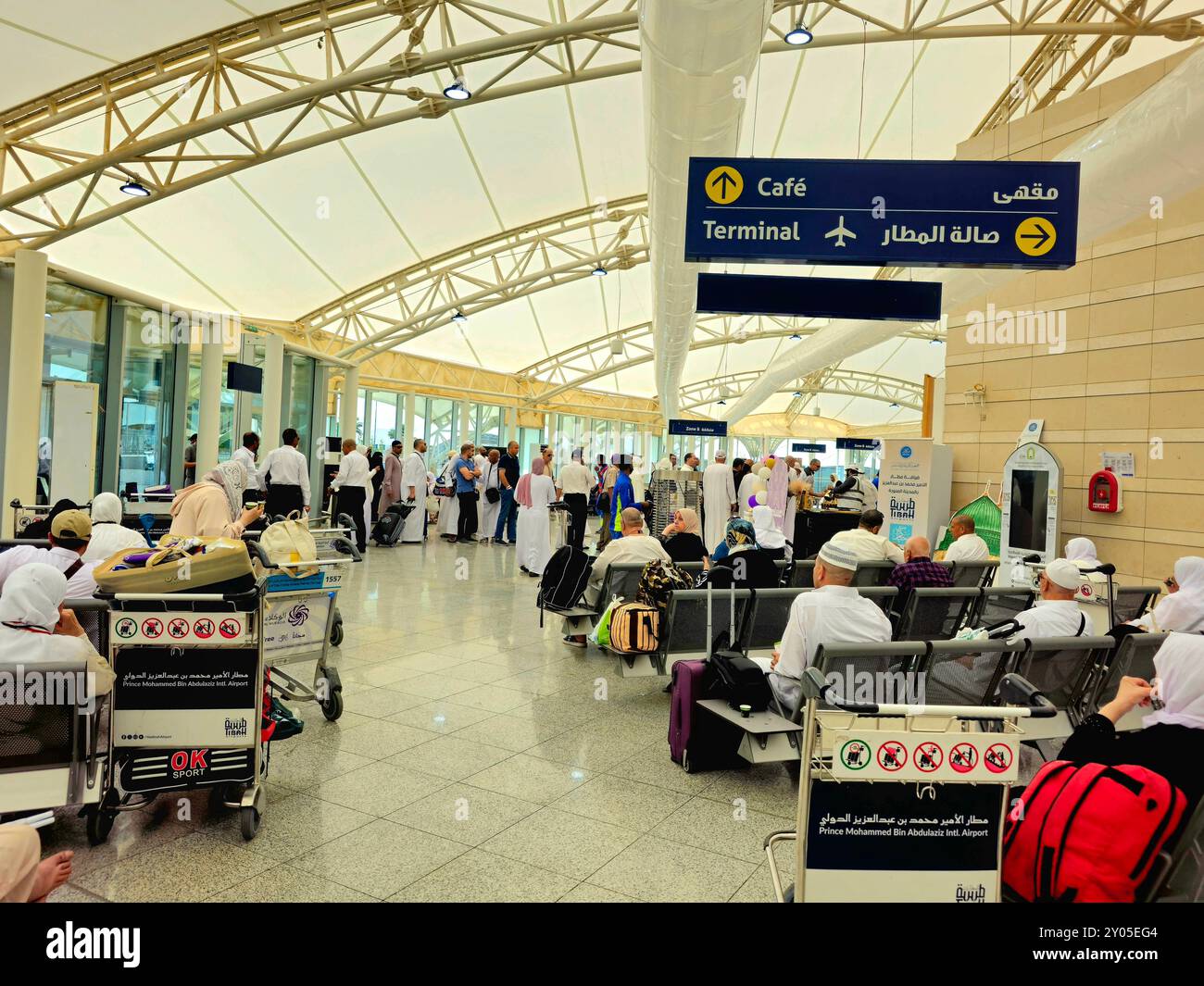 Medina, Saudi Arabia, June 29 2024: Prince Mohammad Bin AbdulAziz International Airport Or ...