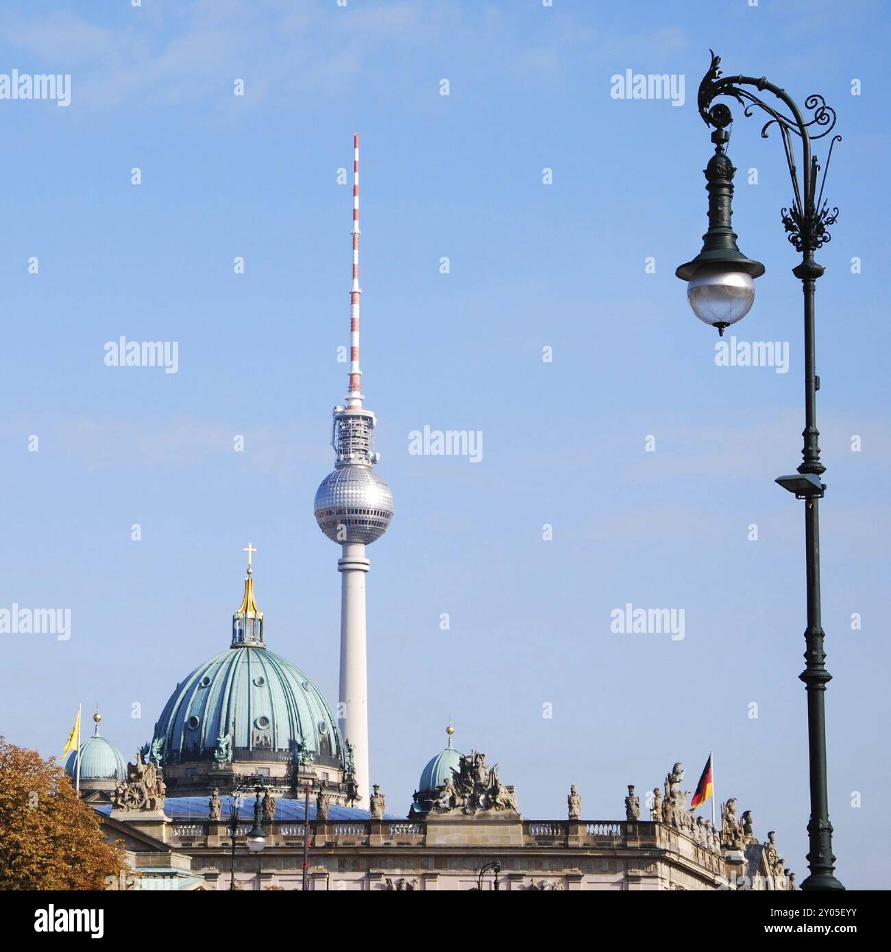 Berlin with tv tower and german dome Stock Photo - Alamy
