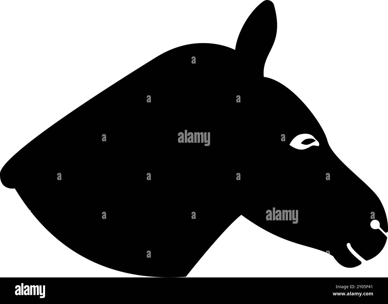 Donkey head silhouette icon black color vector illustration image flat style simple Stock Vector ...