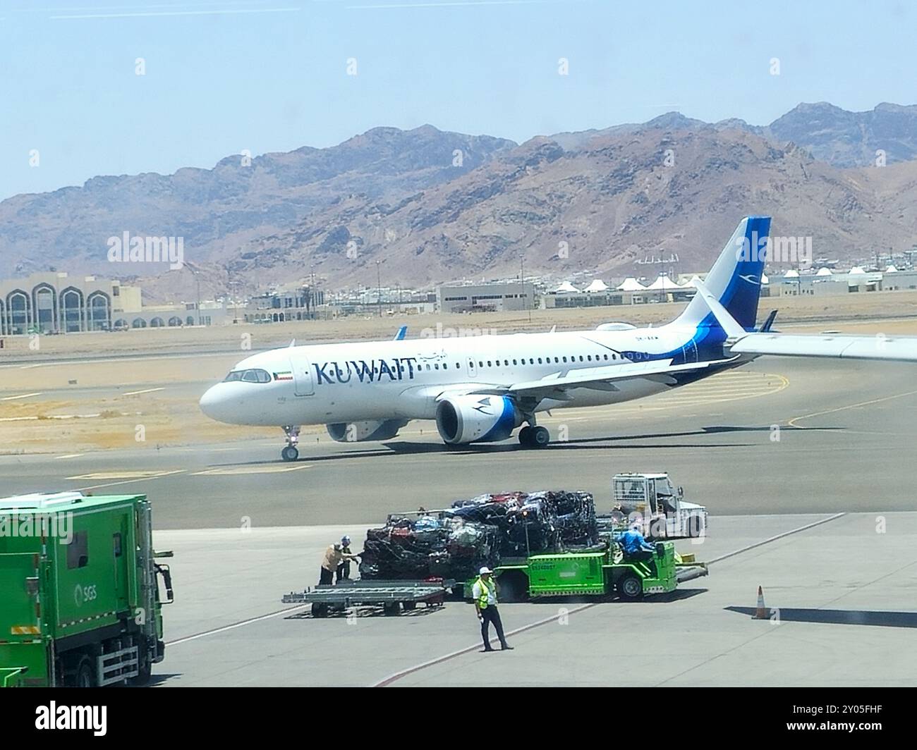 Medina, Saudi Arabia, June 29 2024: Kuwait Airways plane in Prince Mohammad Bin AbdulAziz ...