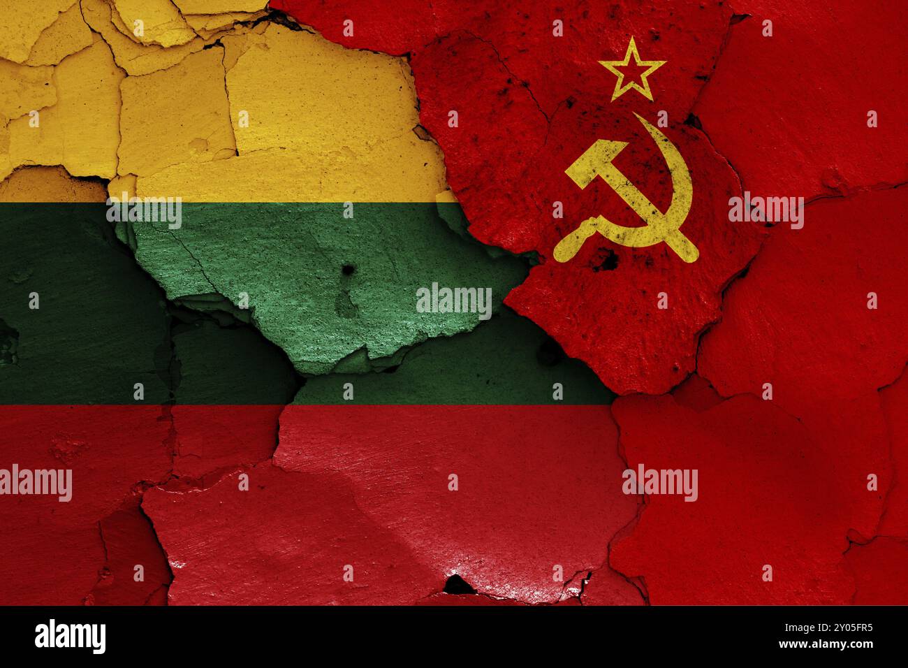 Flags of Lithuania and Soviet Union Stock Photo - Alamy
