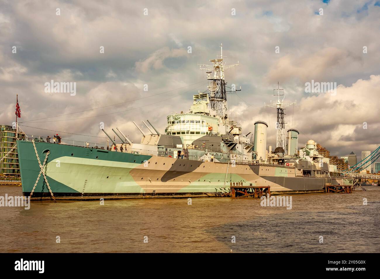HMS Belfast River Thames London Stock Photo - Alamy