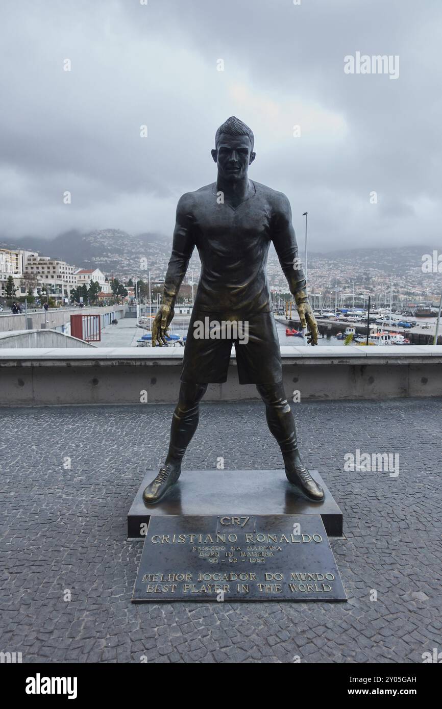 Cristiano Ronaldo statue in Funchal, Madeira in front of CR7 museum ...