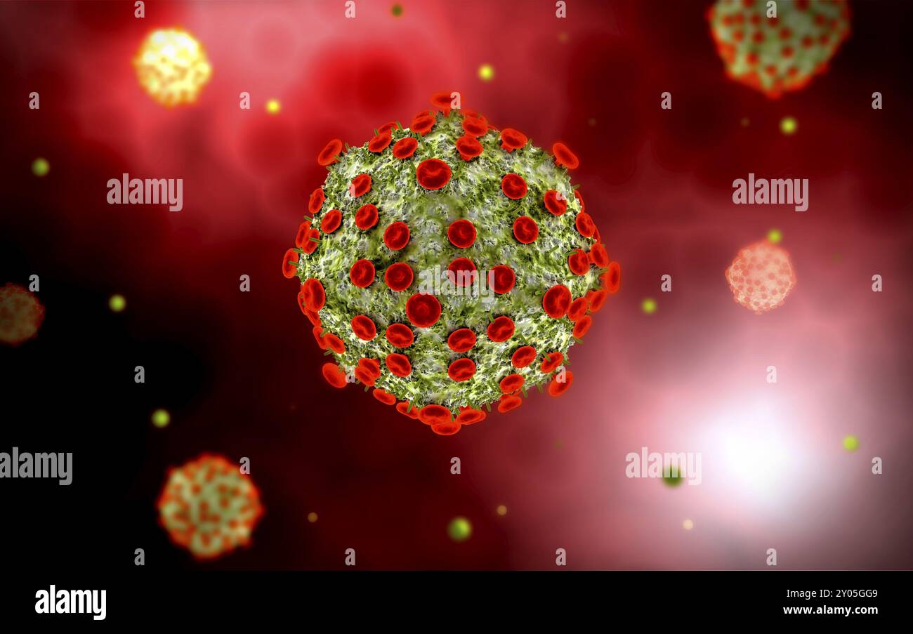 Microscopic view of HIV virus Stock Photo - Alamy