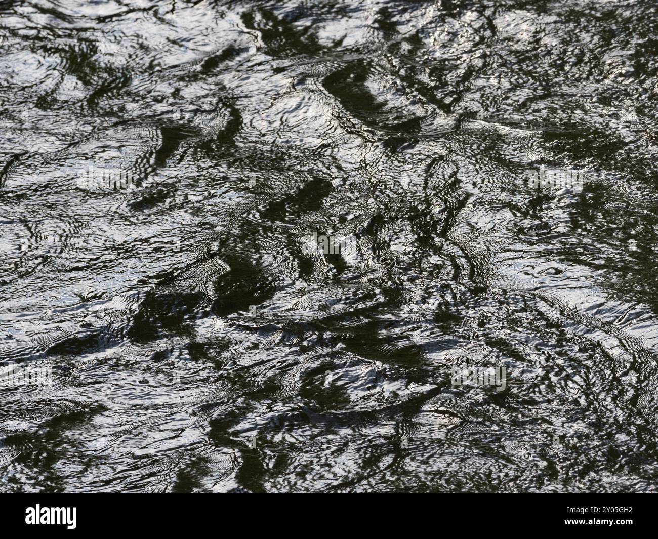 Flow pattern of dark river water Stock Photo - Alamy