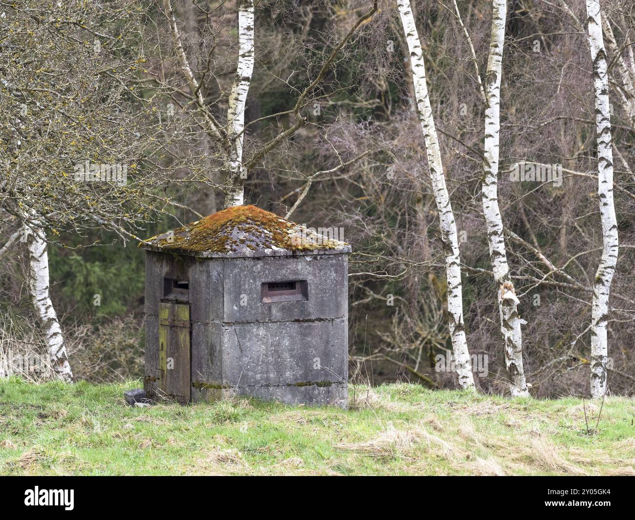 Observation bunker on the former inner-German border in Thuringia Stock ...