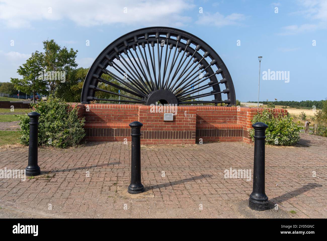Horden, County Durham, UK. Pit wheel - mining or colliery memorial in ...