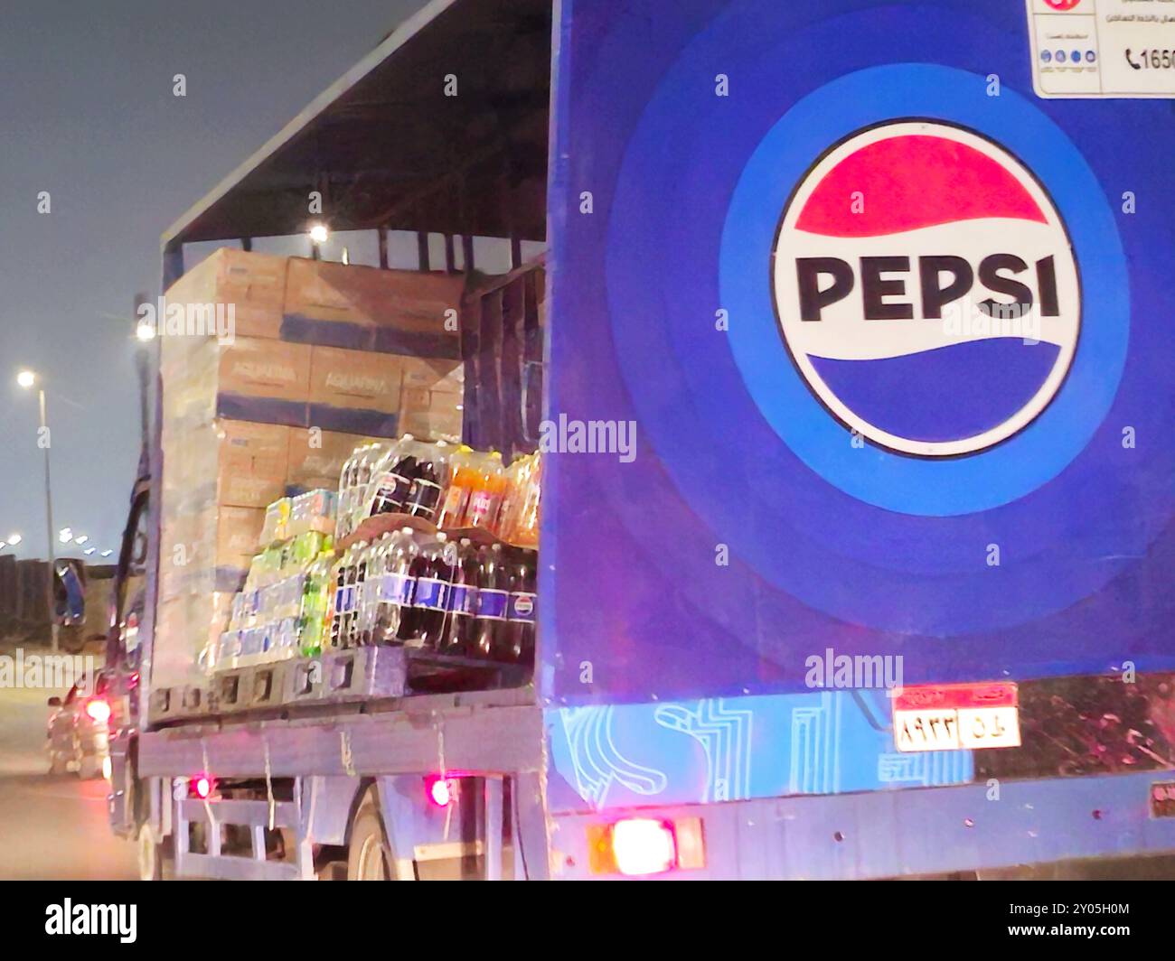 Cairo, Egypt, August 1 2024: Pepsi Cola Truck vehicle, Pepsi is a ...