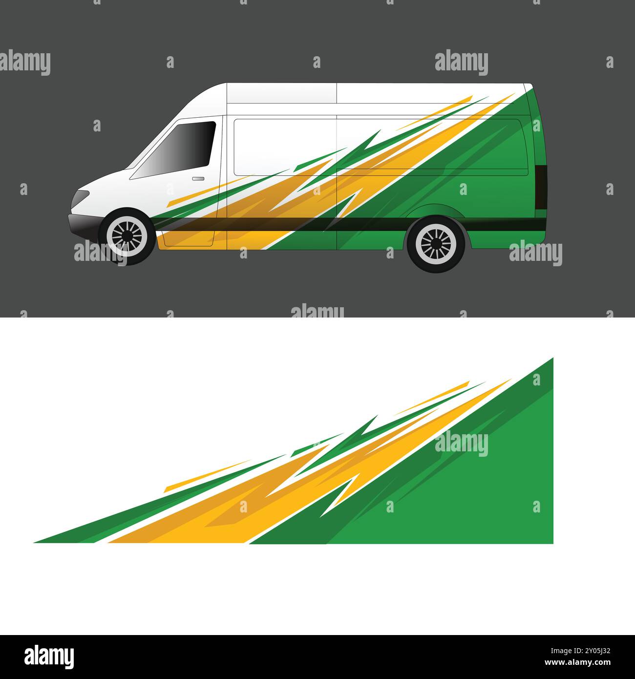 vector design sticker wrap car body cargo van Stock Vector Image & Art ...