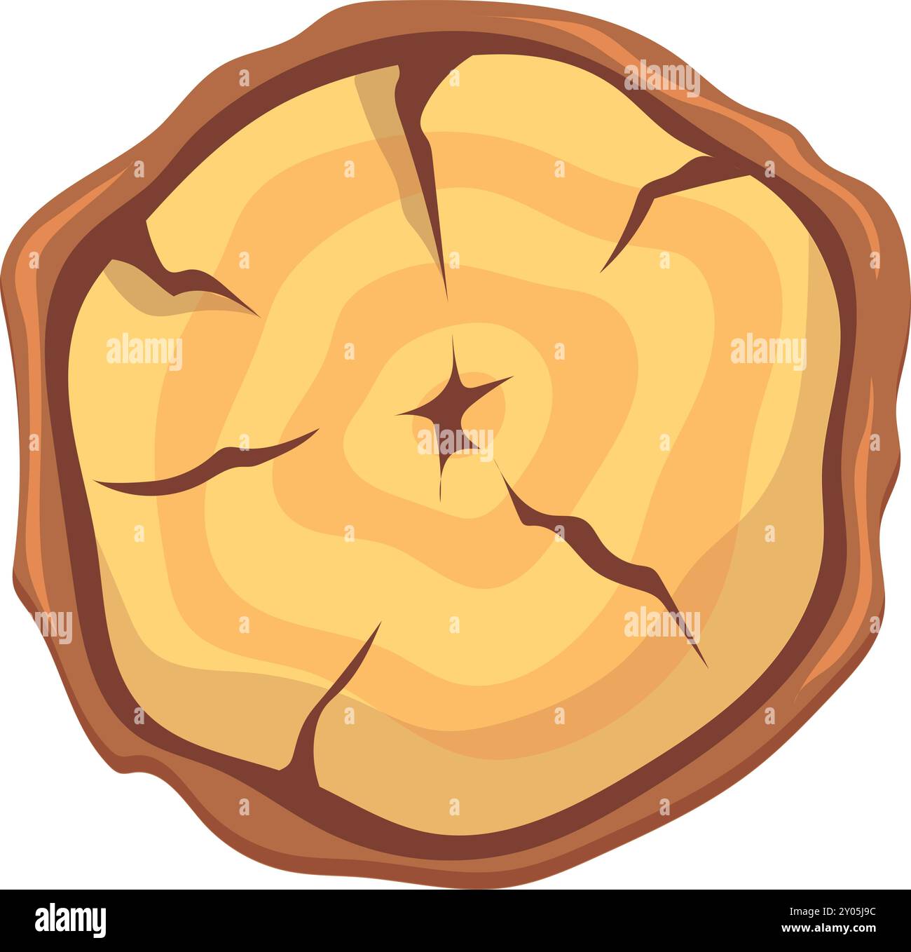 Tree circles texture wooden cut cartoon icon. isolated on white ...