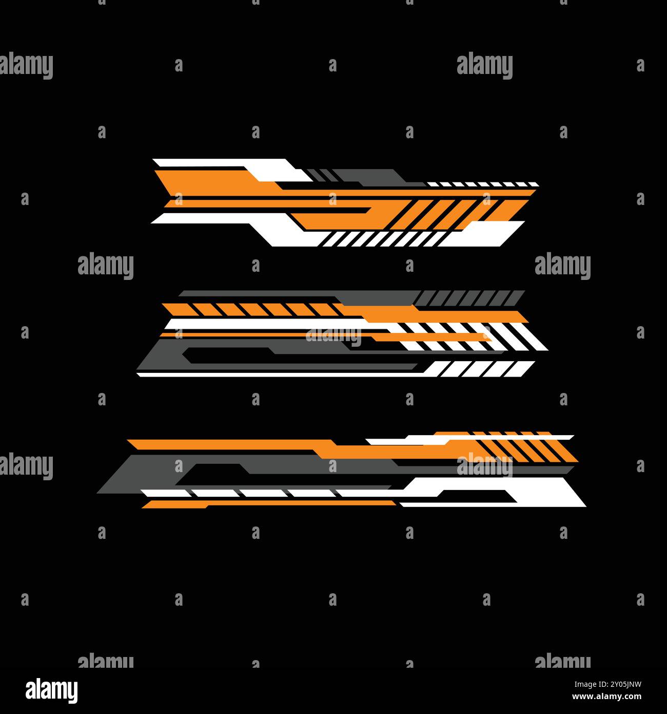 vector design set of car wrap livery decals Stock Vector Image & Art ...