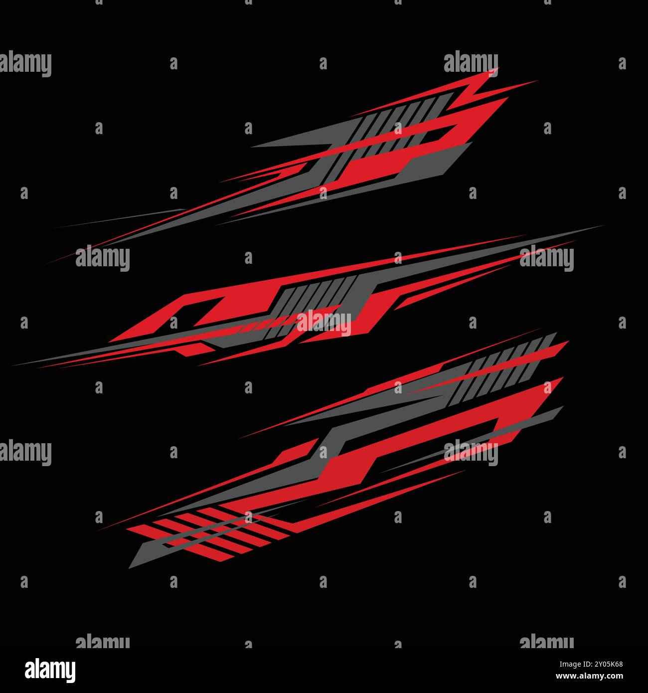 vector design set of car wrap livery decals Stock Vector Image & Art ...