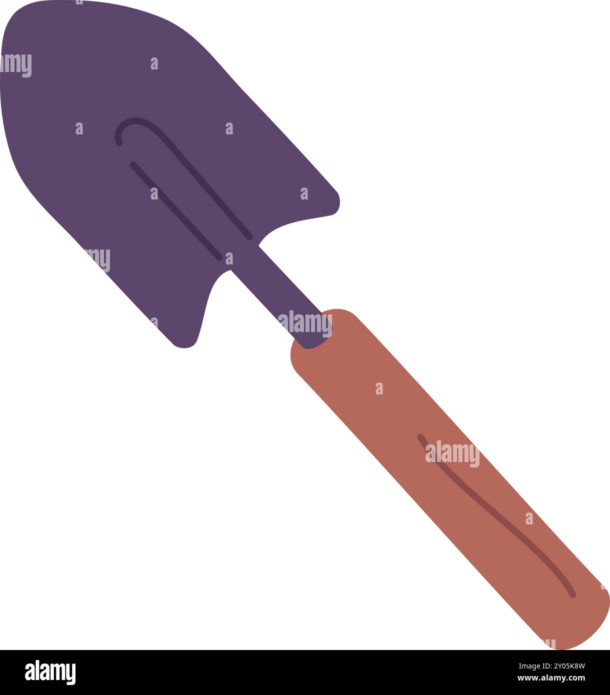 Garden spade color icon. Ground digging shovel isolated on white ...