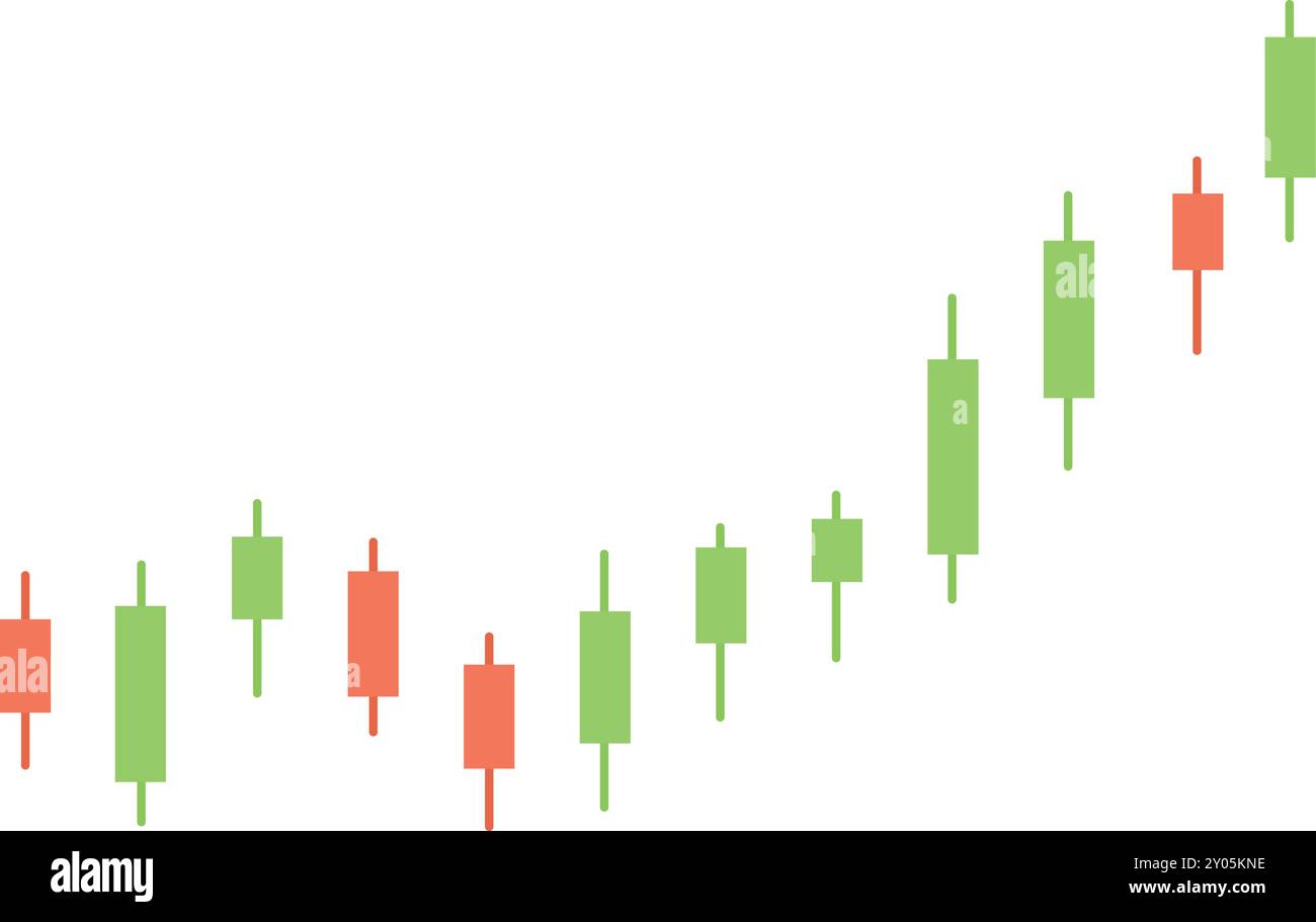 Candlestick chart icon. Color infographic diagram template isolated on ...
