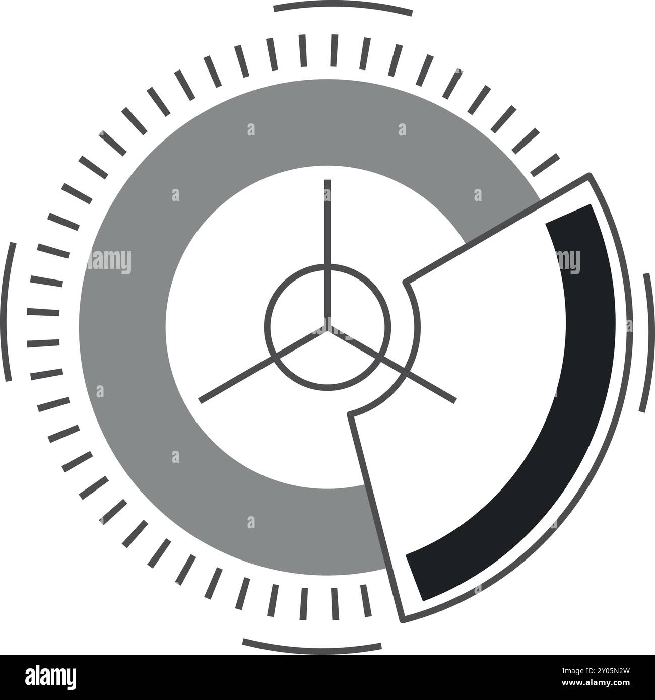 Round focus interface. Digital aim. Tech crosshair isolated on white ...