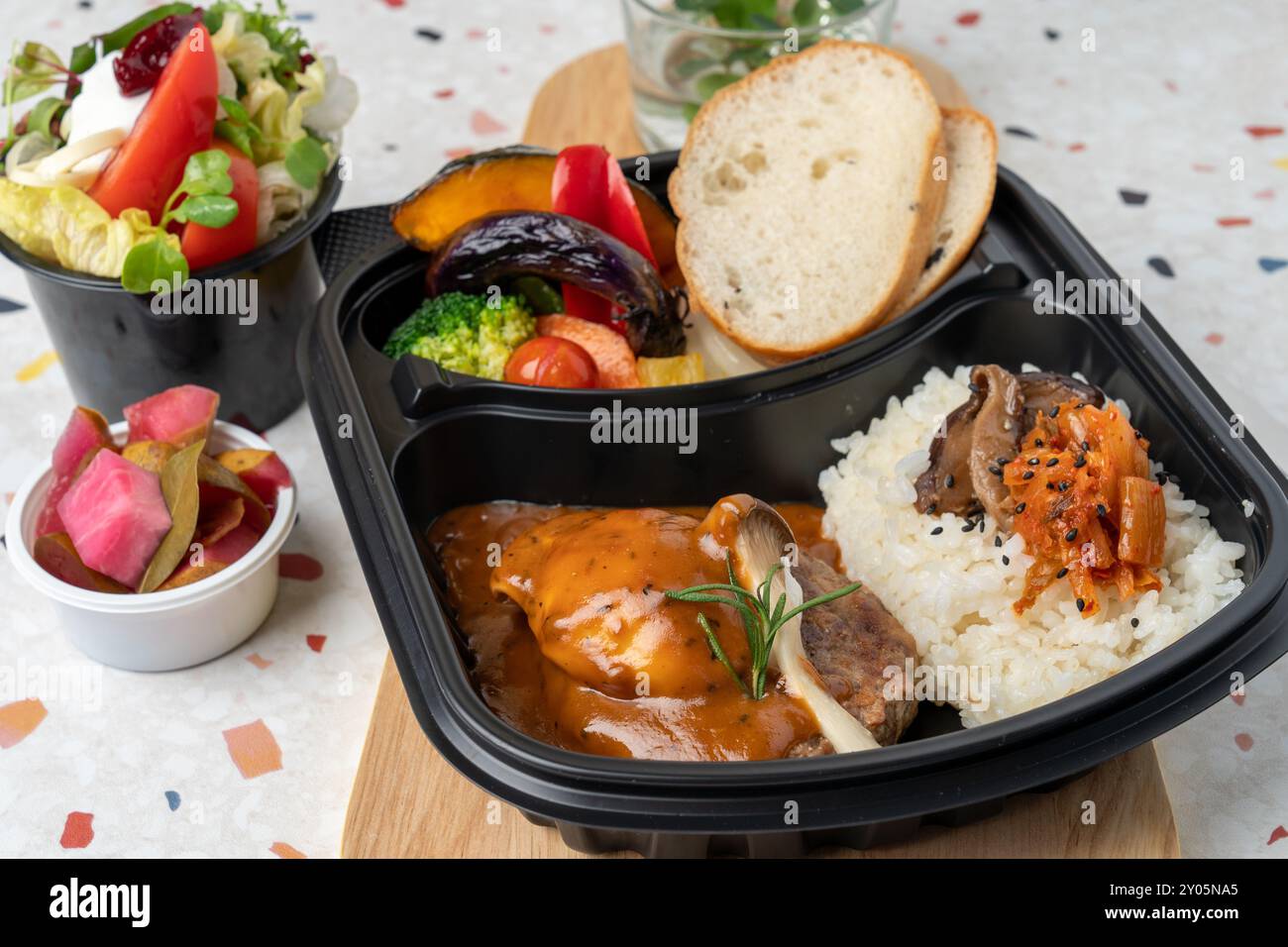 omurice, meal, rice, plain, hamburger steak, set, spicy, tomato ...