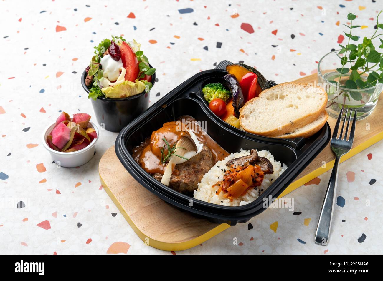 omurice, meal, rice, plain, hamburger steak, set, spicy, tomato ...