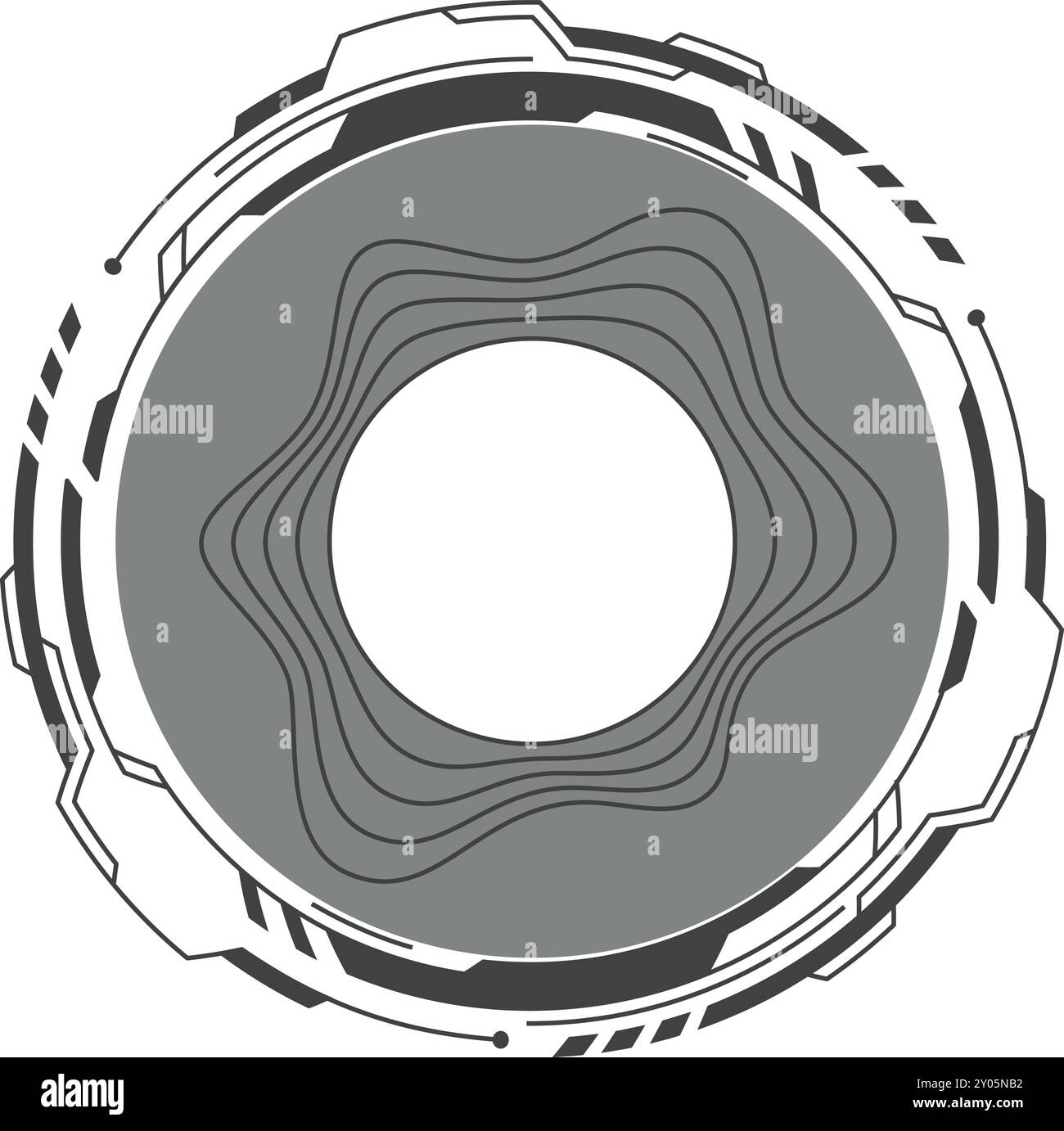 Round hud control element. Infographic futuristic interface isolated on ...