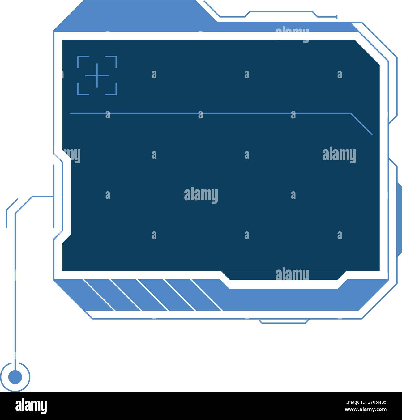 Tech callout template. Blue futuristic box template isolated on white ...