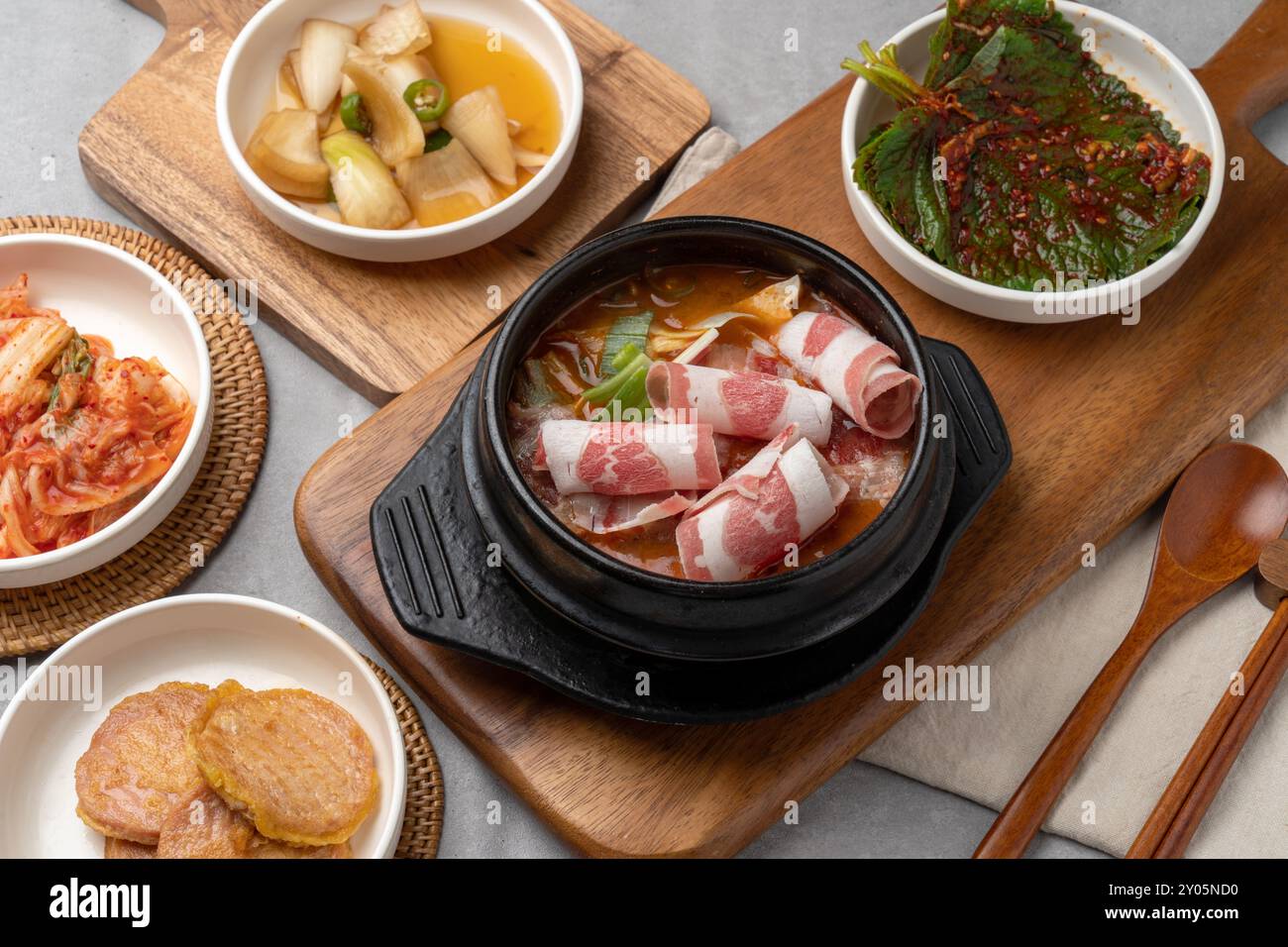 Samchi, fish, grilled, side dish, kimchi, perilla leaf, seasoned, beef ...