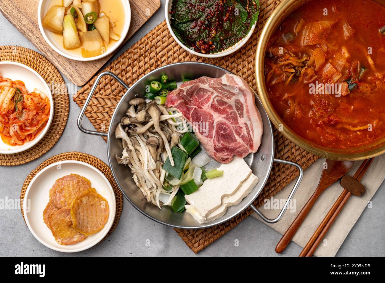 Samchi, fish, grilled, side dish, kimchi, perilla leaf, seasoned, beef ...