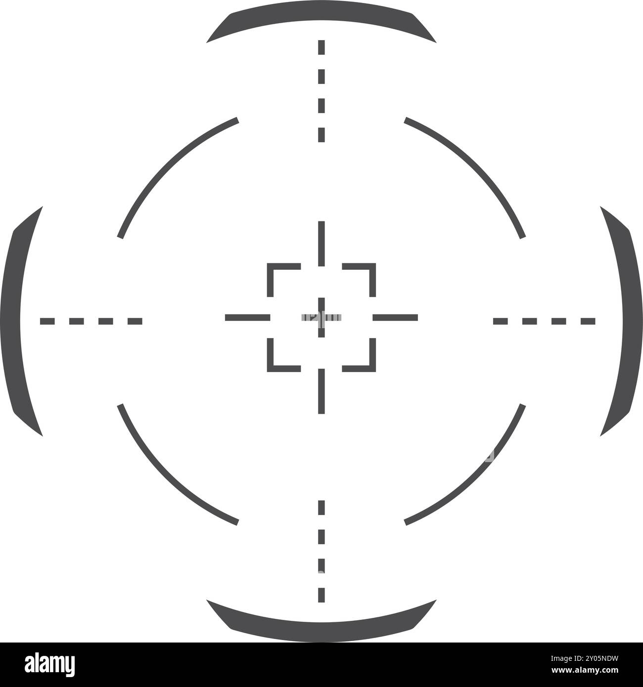 Sniper gun digital aim. Round game element isolated on white background ...