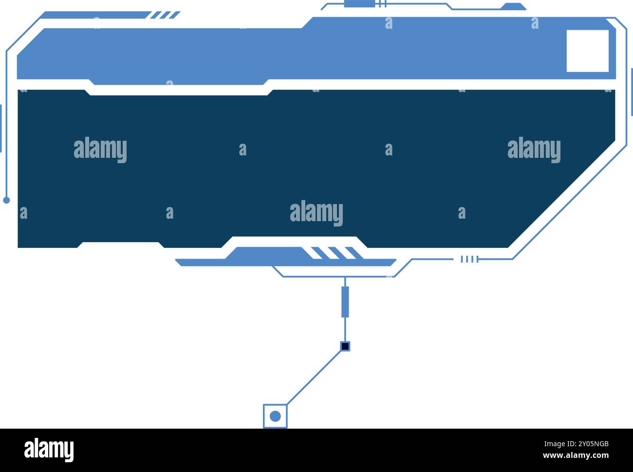 Futuristic callout template. Title box for game interface isolated on ...
