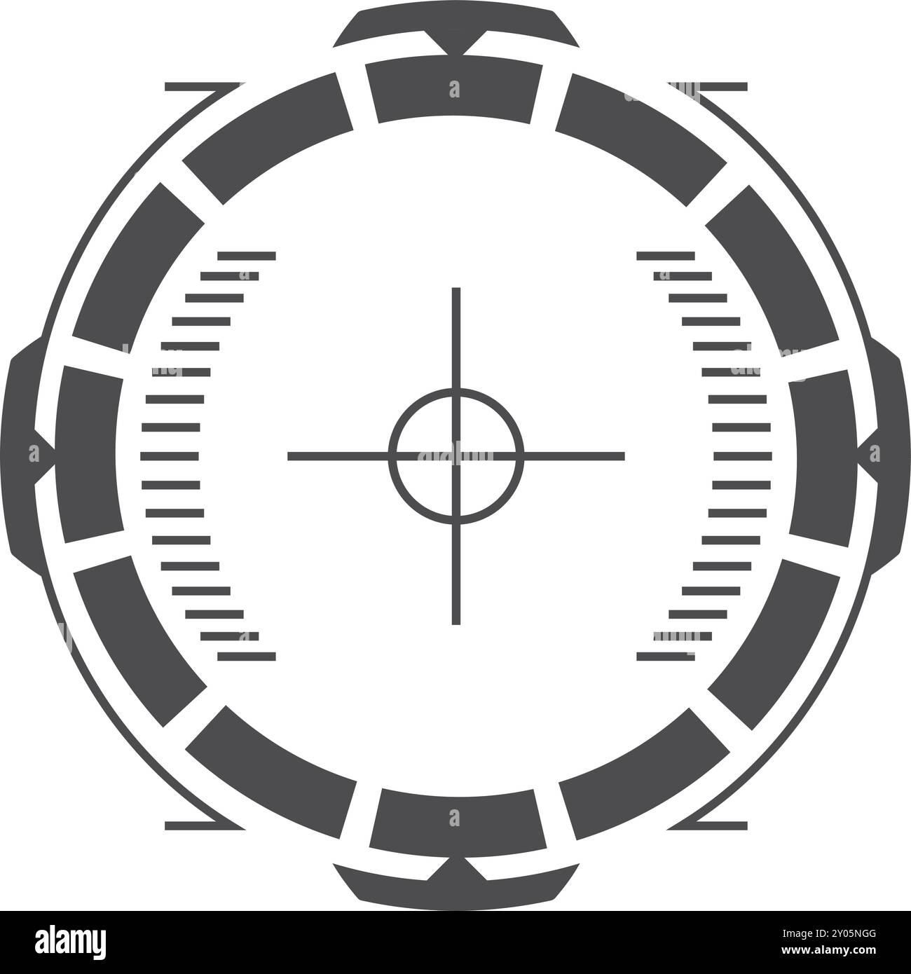 Aim crosshair black icon. Range weapon mark isolated on white ...