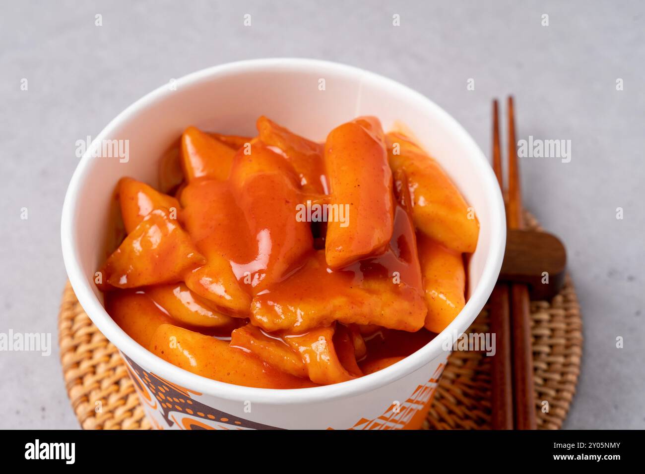 Chalsundae, sundae, rice tteokbokki, tteokbokki, cup rice, clear fish ...