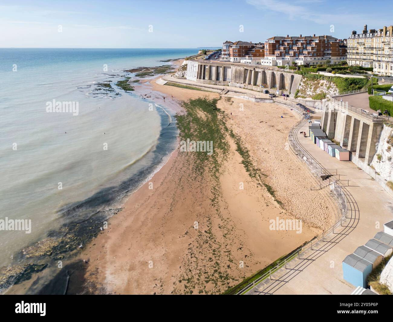 aerial view of the fine beach at broadstairs on the kent coast Stock ...