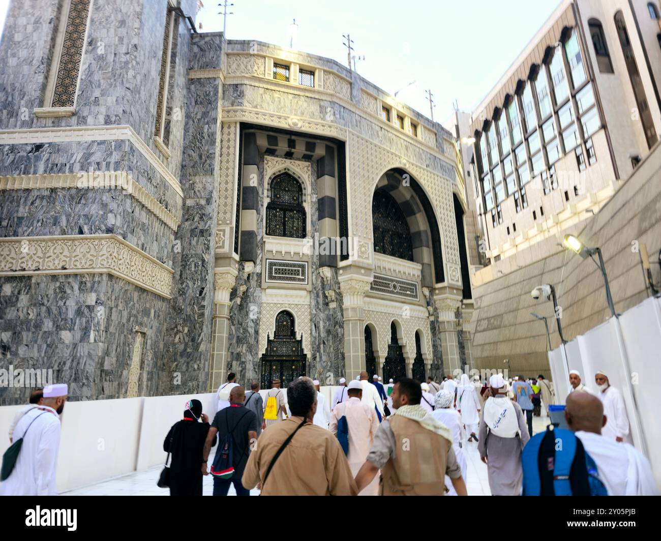 Mecca, Saudi Arabia, June 4 2024: Details of Al Masjid al-Haram, the ...