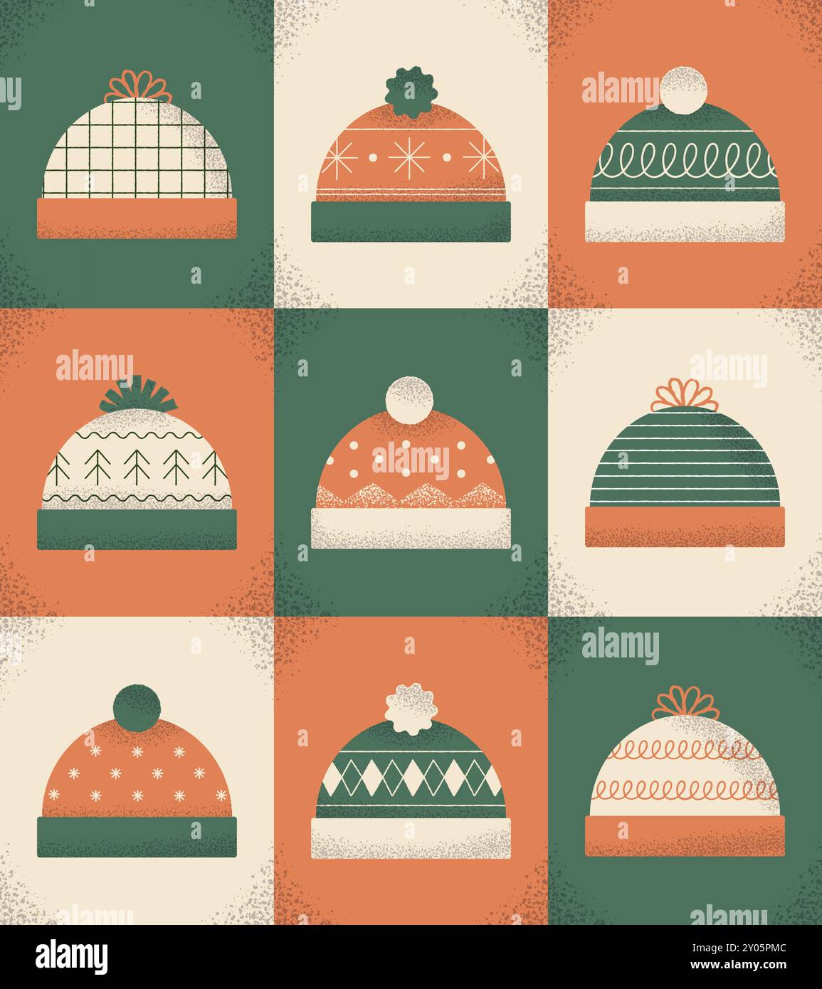 Christmas hats seamless pattern Stock Vector Images - Alamy