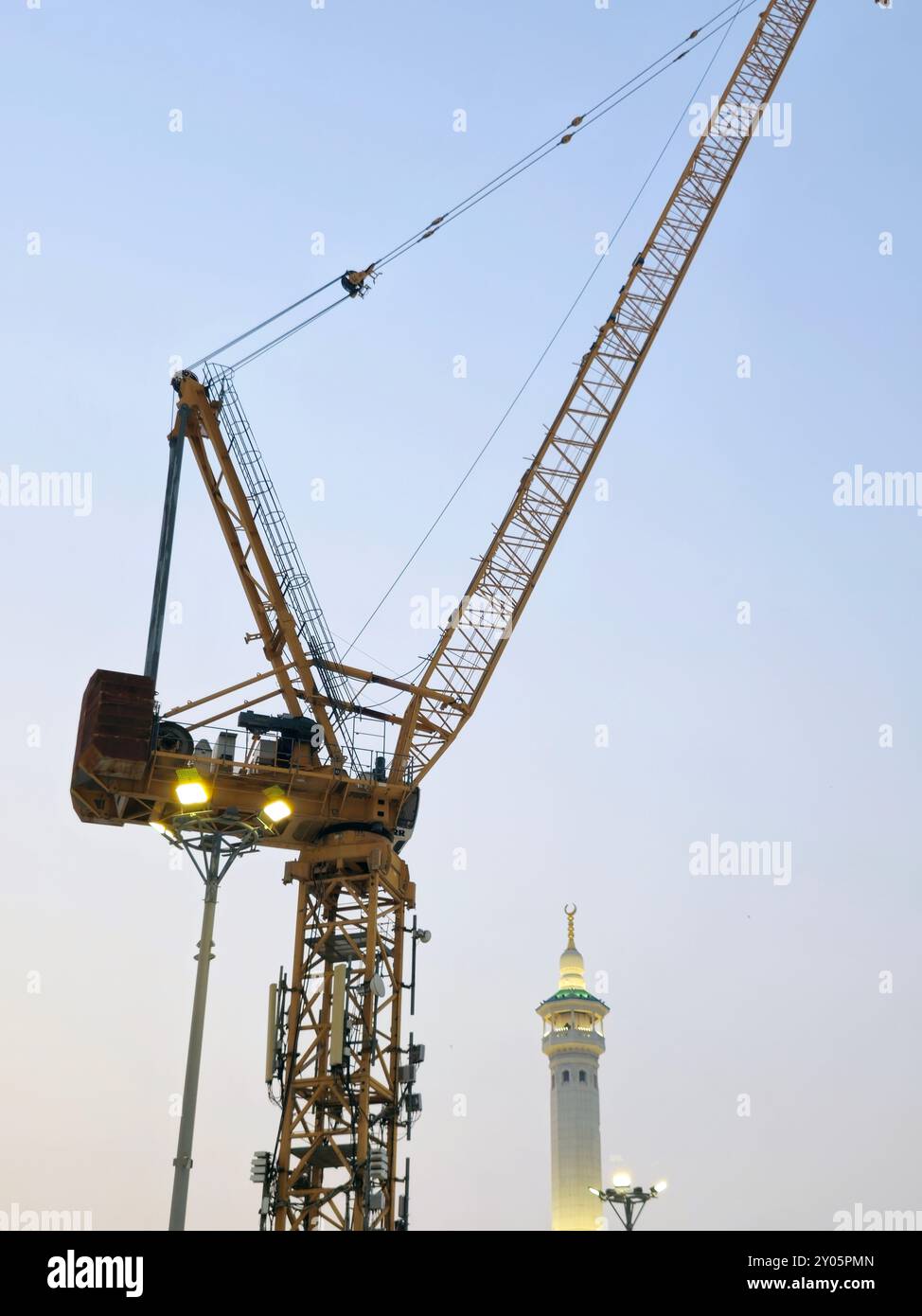 Mecca, Saudi Arabia, June 4 2024: A construction site with cranes and ...