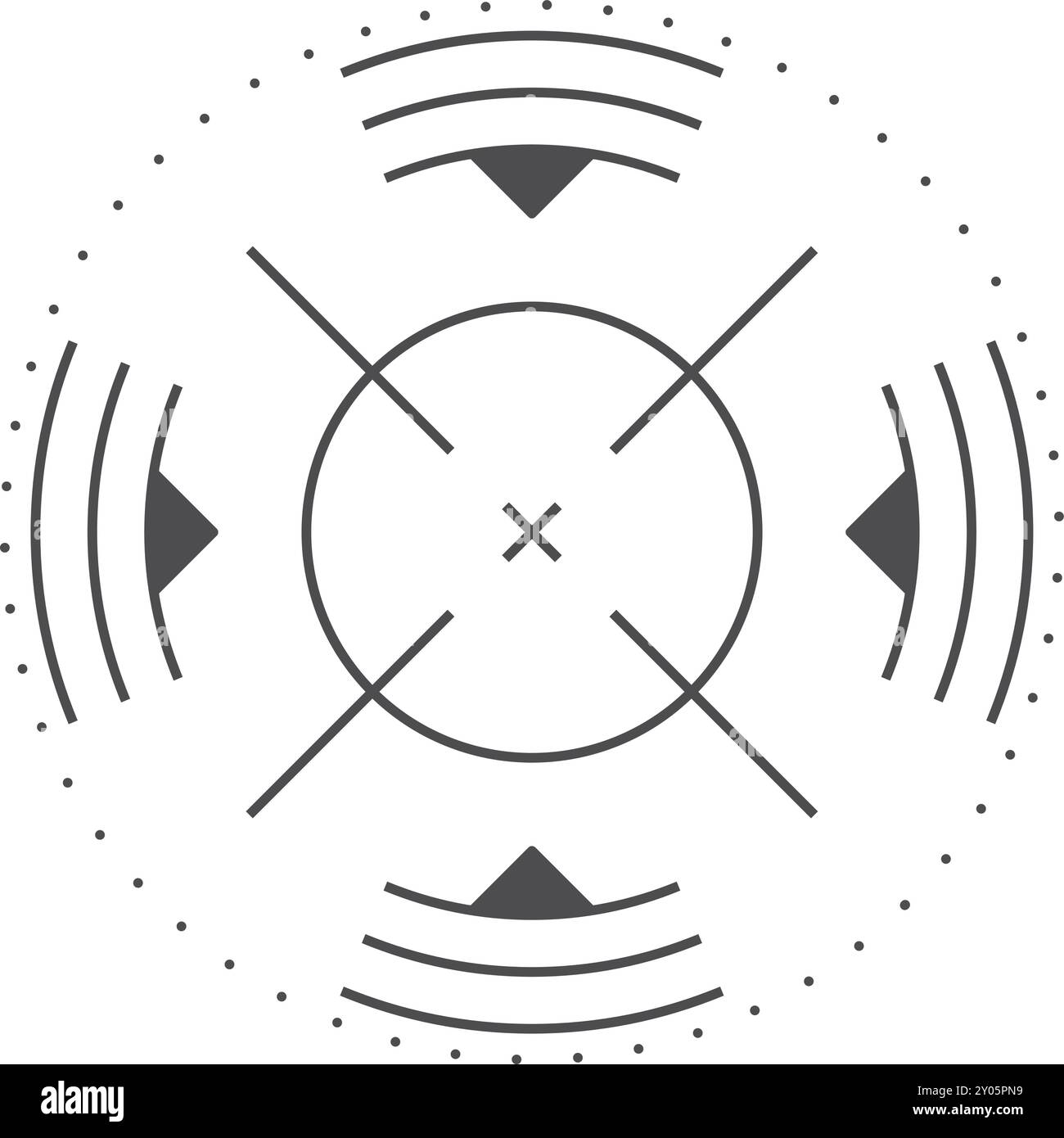 Game crosshair. Hud element. Tech screen mark isolated on white ...