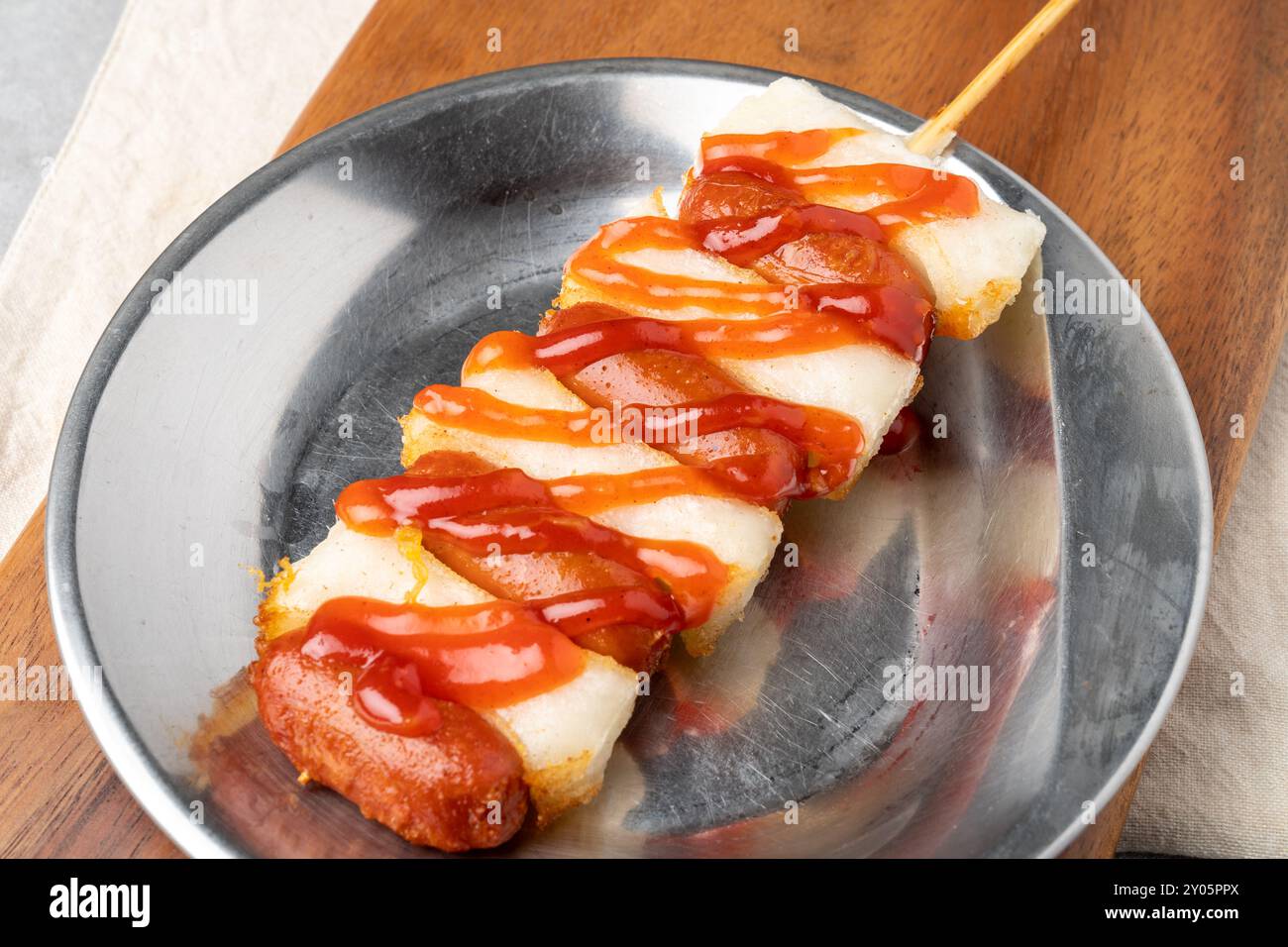 Soondae, Korean food, snack food, spicy rice cake, fried rice cake ...