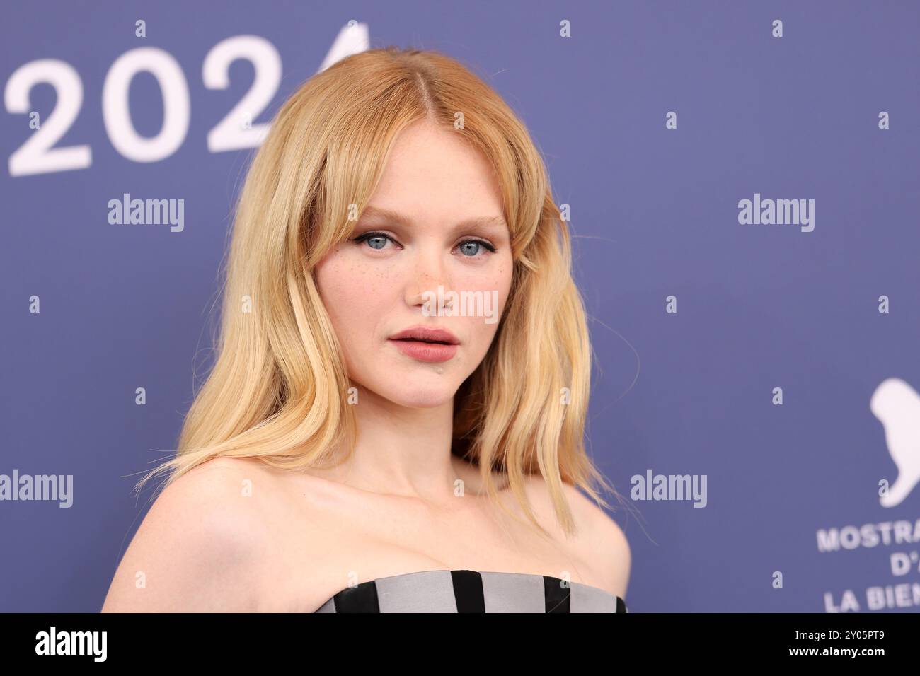Emma Laird Poses For Photographers At The Photo Call For The Film The Brutalist During The