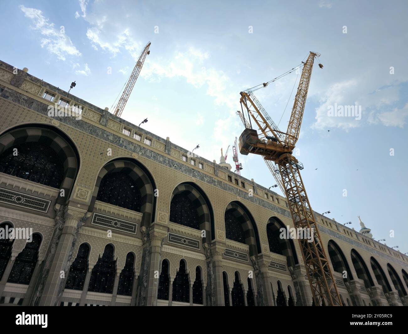 Mecca, Saudi Arabia, June 5 2024: A construction site with cranes and ...